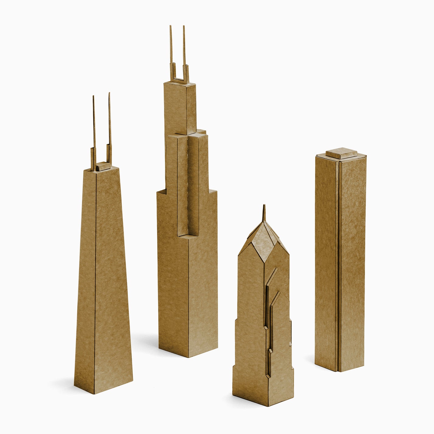 Chicago Skyscrapers Paper Model Kit for Intermediate Skill Level ...