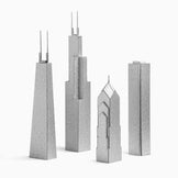 Chicago Skyscrapers Paper Model Kit for Intermediate Skill Level ...