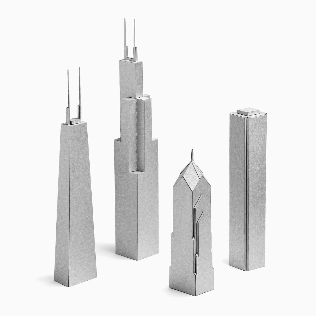 Chicago Skyscrapers Paper Model Kit for Intermediate Skill Level ...