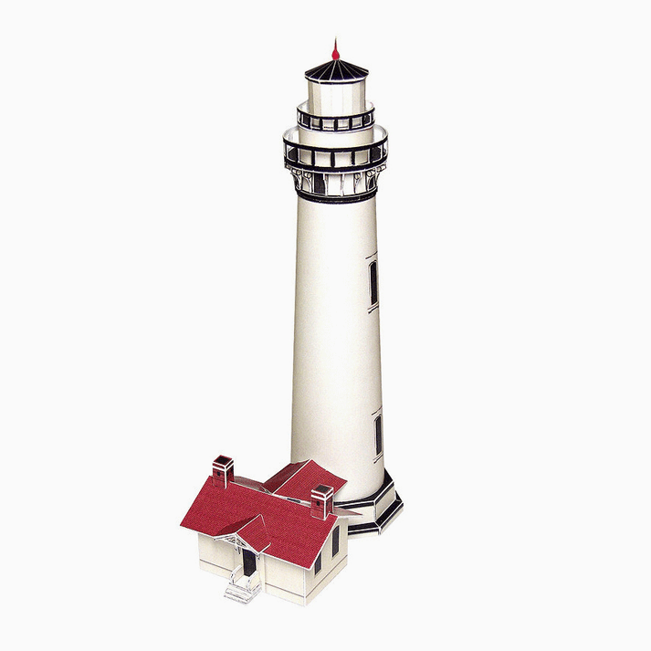 Pigeon Point Lighthouse - Paper Model Kit for Intermediate Skill Level ...