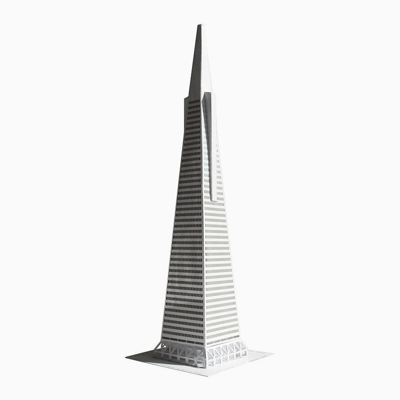 San Francisco Pyramid - Paper Model Kit for Beginner Skill Level ...