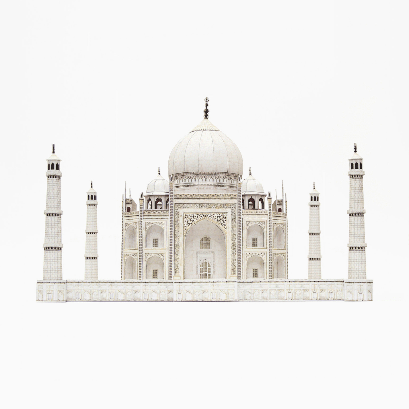 Taj Mahal - Paper Model Kit for Advanced Skill Level – PaperLandmarks